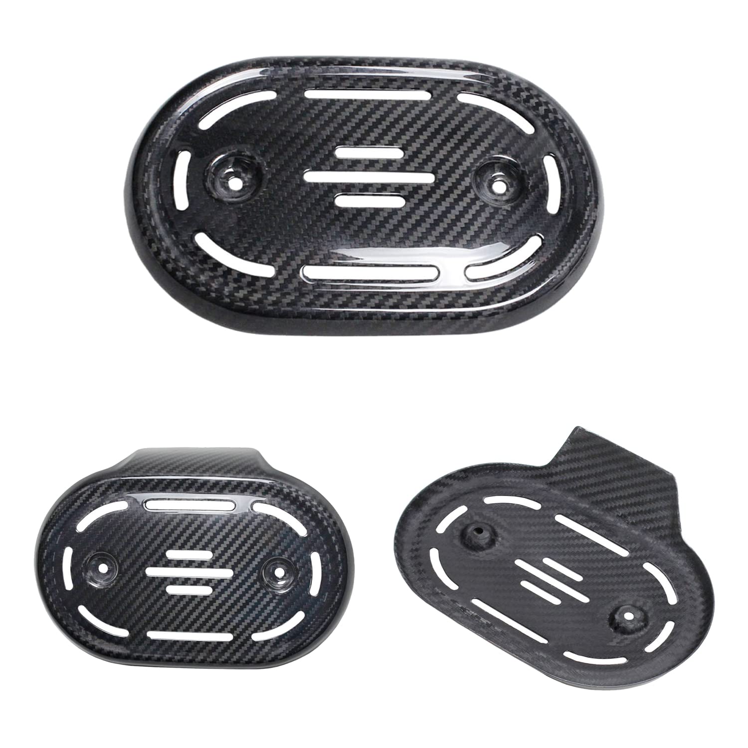 Amazon.com: POWERJAMES Black 100% Carbon Fiber Air Filter Trim Cover ...