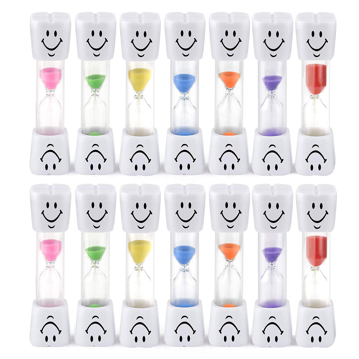 Amazon.com: Qpower Smiley Tooth Brushing Sand Timer Set for Kids and ...