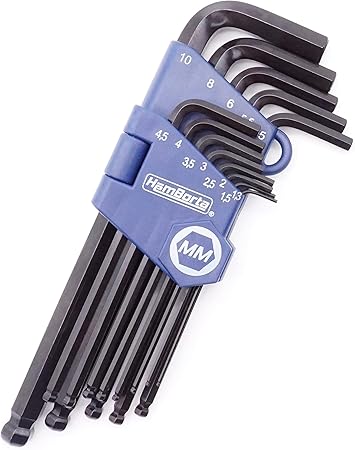 HemBorta® Metric Allen Key Set Ball End 13pcs, Long Metric Alan Keys ...