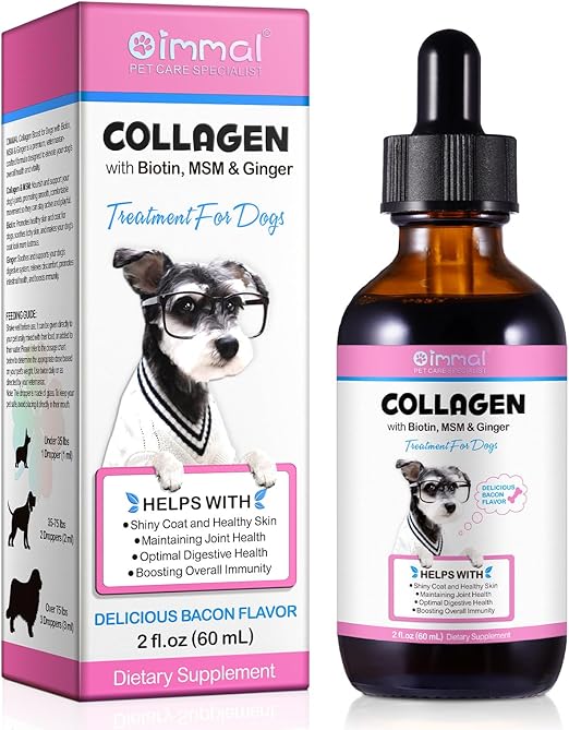 Collagen for Dogs, Natural Liquid Collagen Drops for Dogs Supports Dog ...