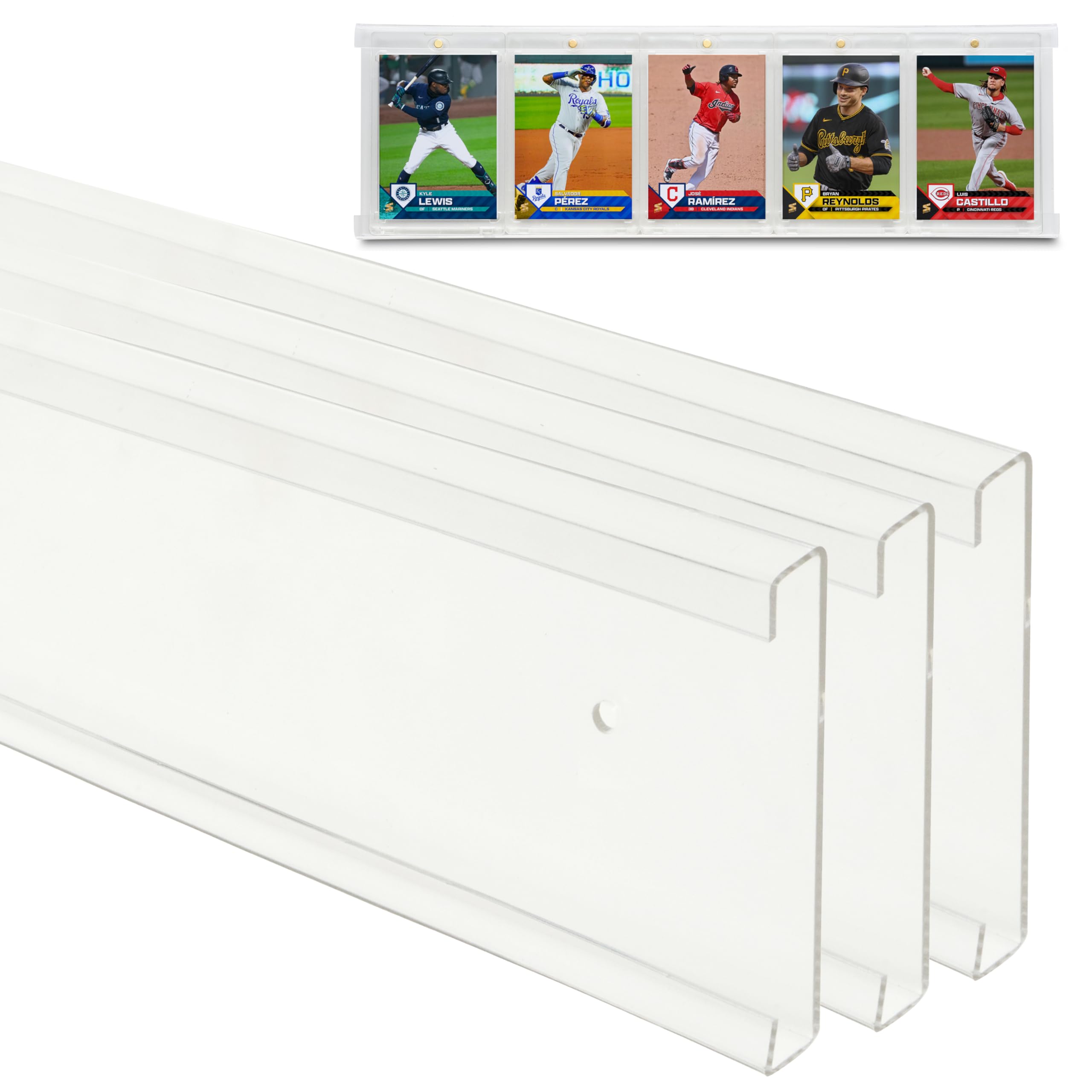 Amazon.com: Tapeera 3-Pack Acrylic Magnetic Card Holder Display - 15 ...