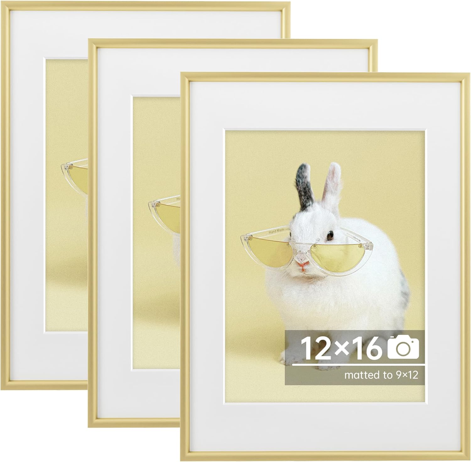 Amazon.com - Axeman 12 x 16 Picture Frame Set of 3 - Gold Aluminum ...