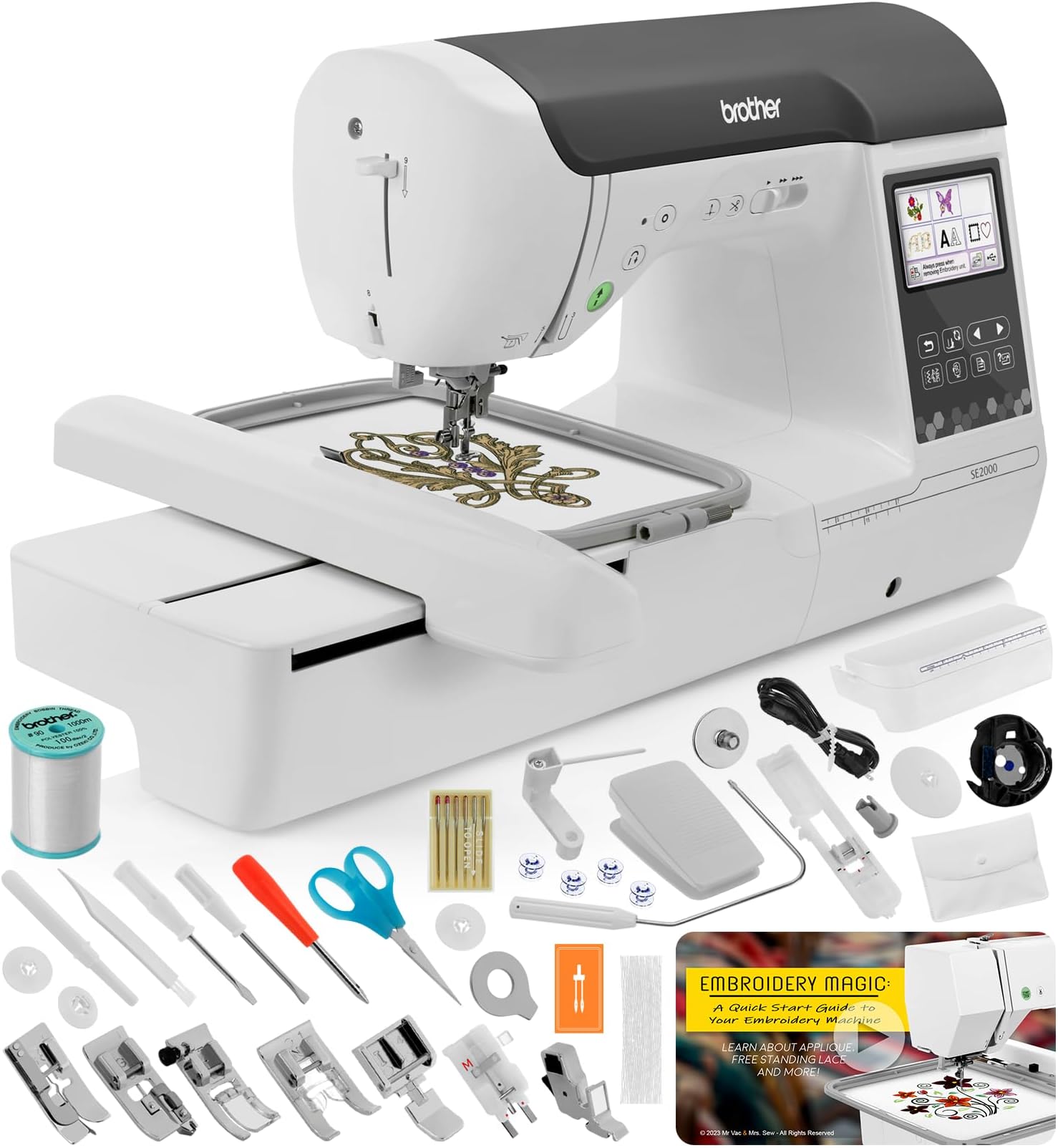 Amazon.com: Brother Elite PE900 Large Embroidery Machine with Wireless ...
