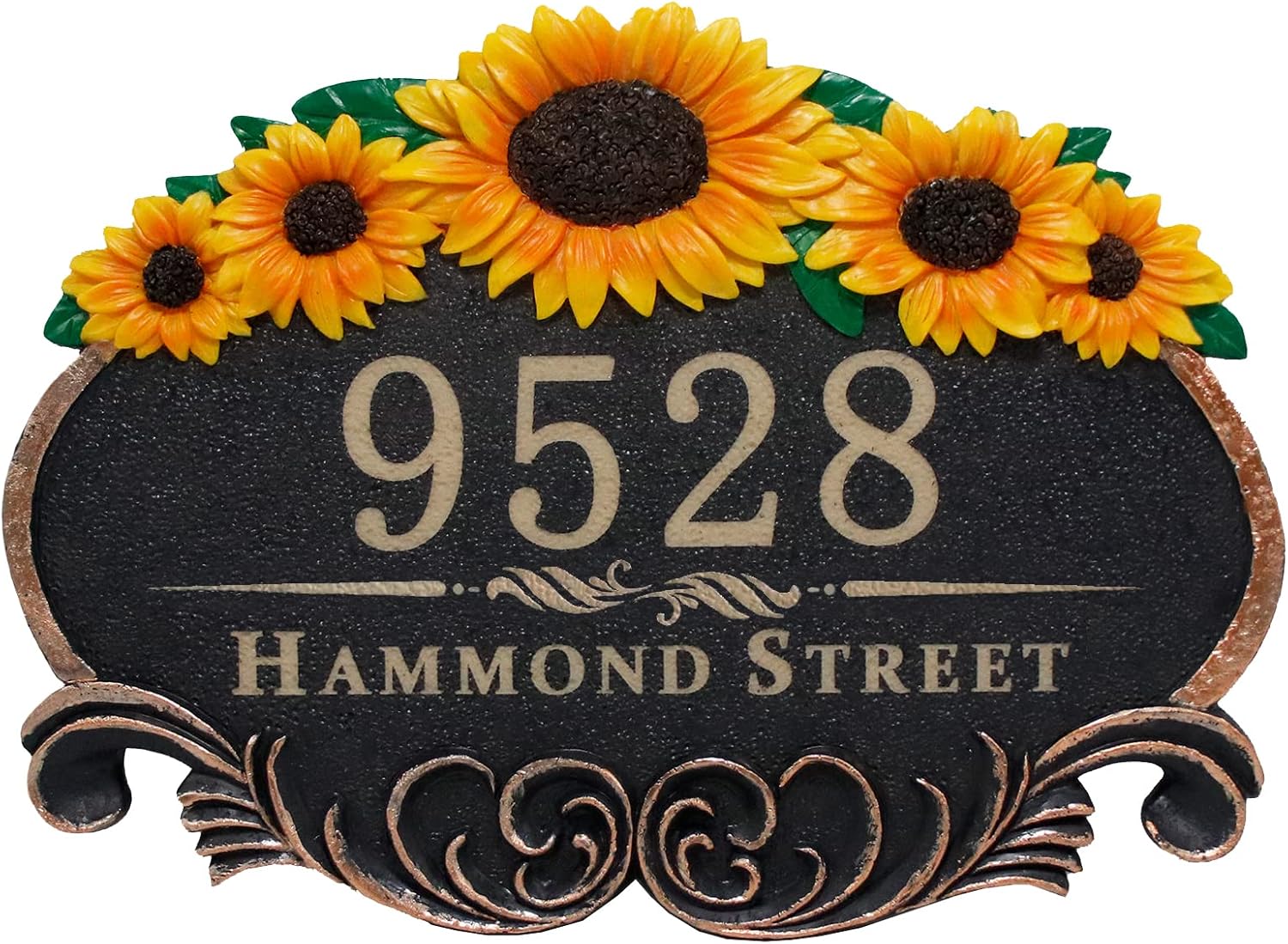 Amazon.com: Personalized Sunflower Address Plaque, Custom Sunflower ...