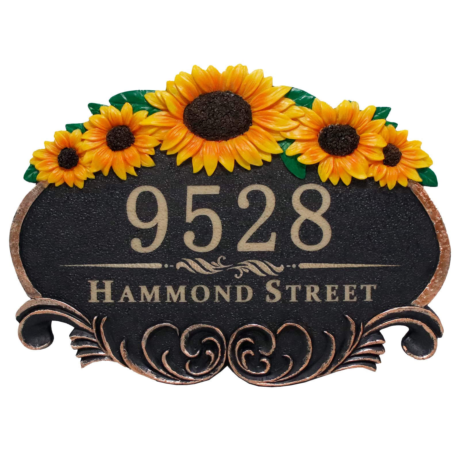 Amazon.com: Personalized Sunflower Address Plaque, Custom Sunflower ...