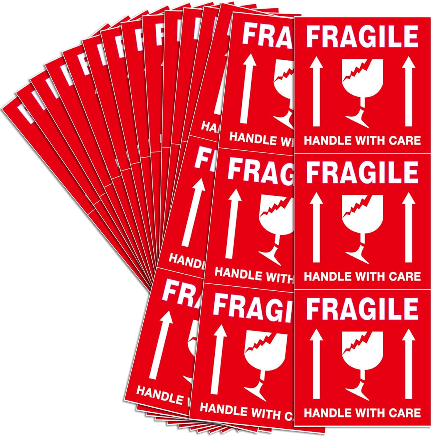 Amazon.com: Fragile Stickers for Shipping - Fragile Glass Stickers for ...