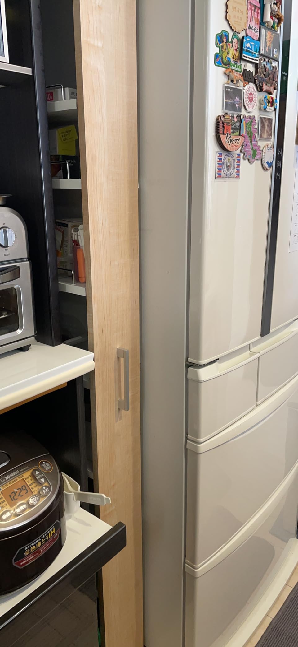 Amazon.co.jp: Bell Maison Kitchen Wagon, Gap Storage, Reversible, Horizontal Refrigerator, Gap ...