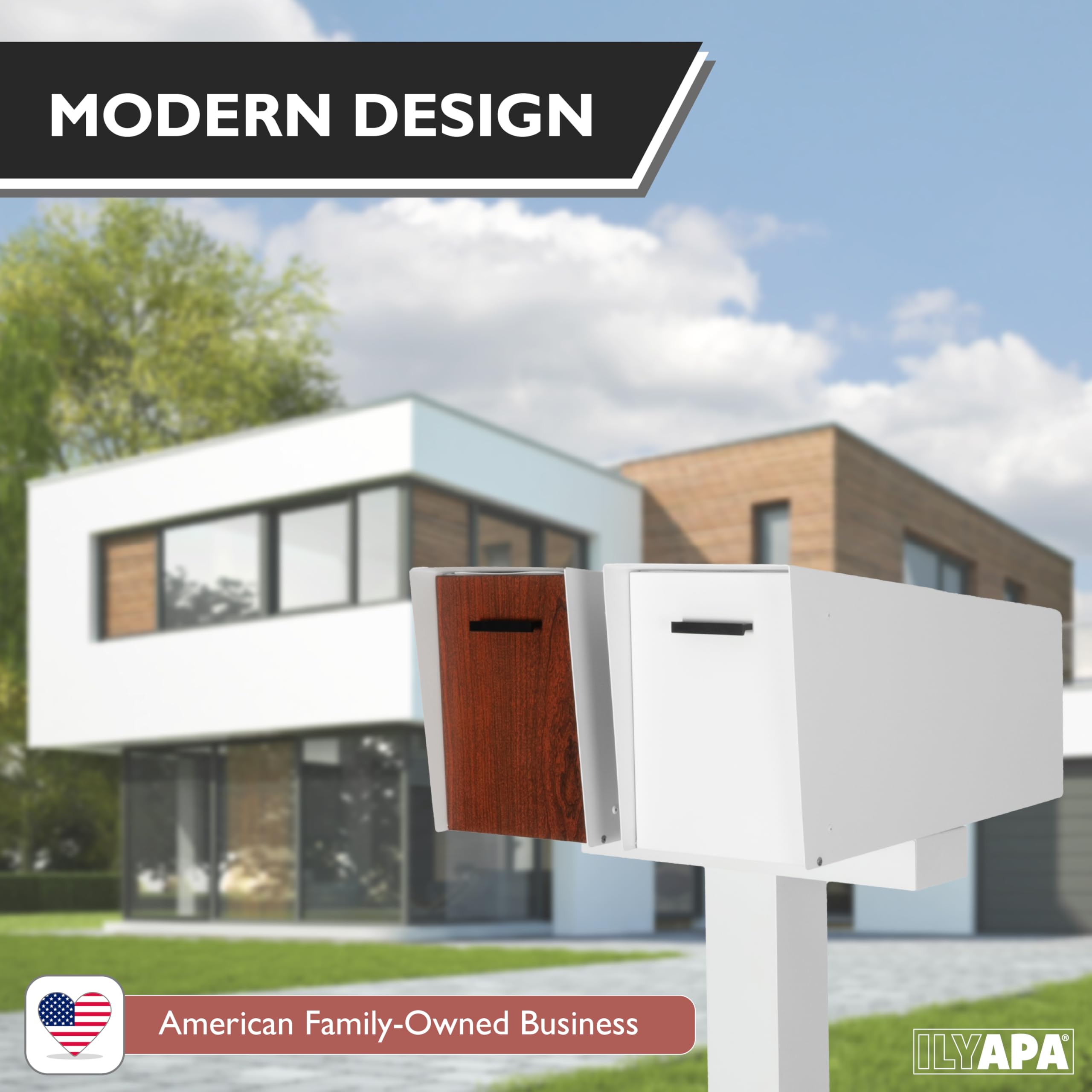 Snapklik.com : Ilyapa Double Mailbox Post For Outside - 43x4x4 Inch ...