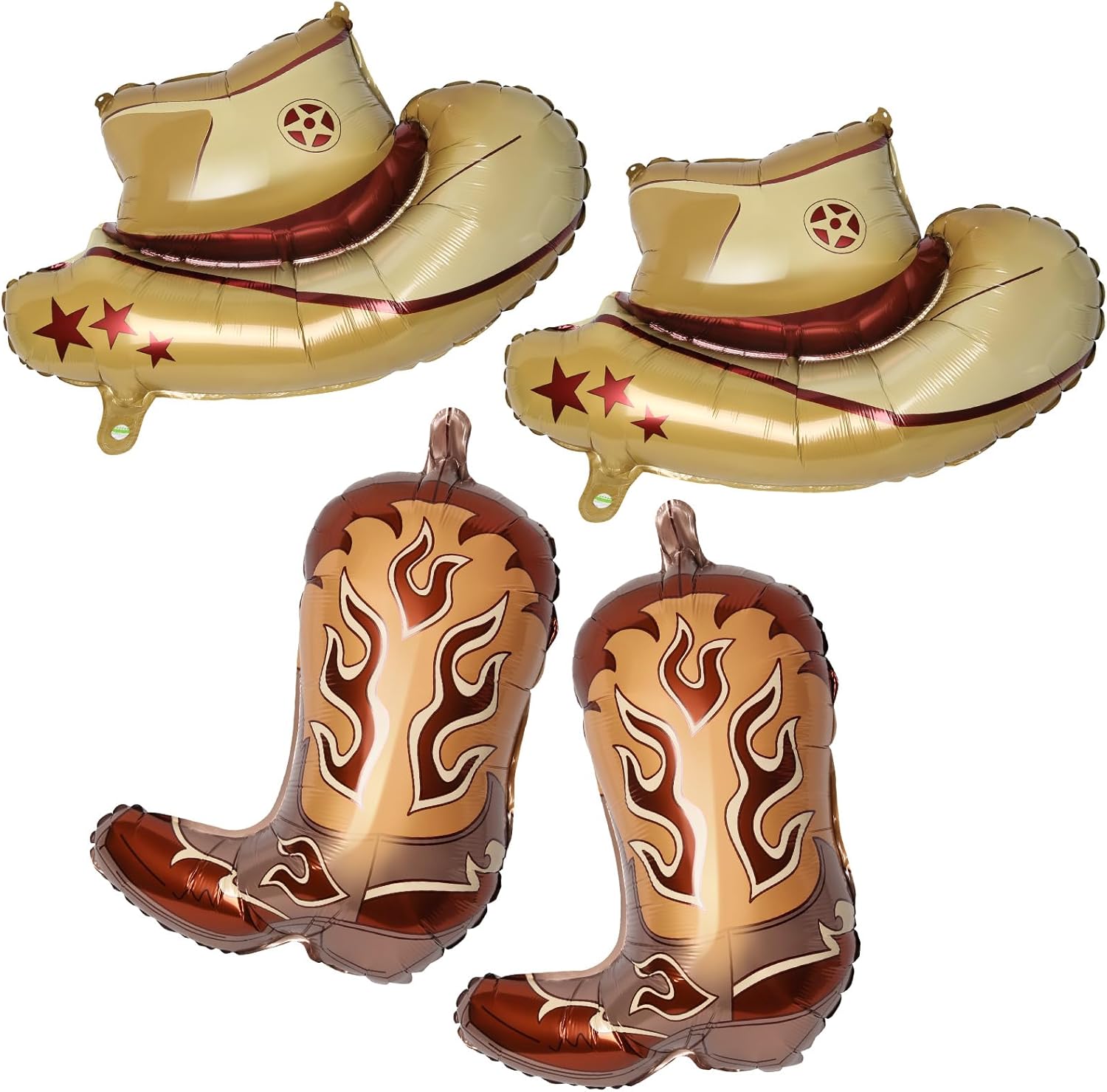 Amazon.com: Lidmada 4Pcs Western Cowgirl Party Balloons, Cowgirl Boot ...