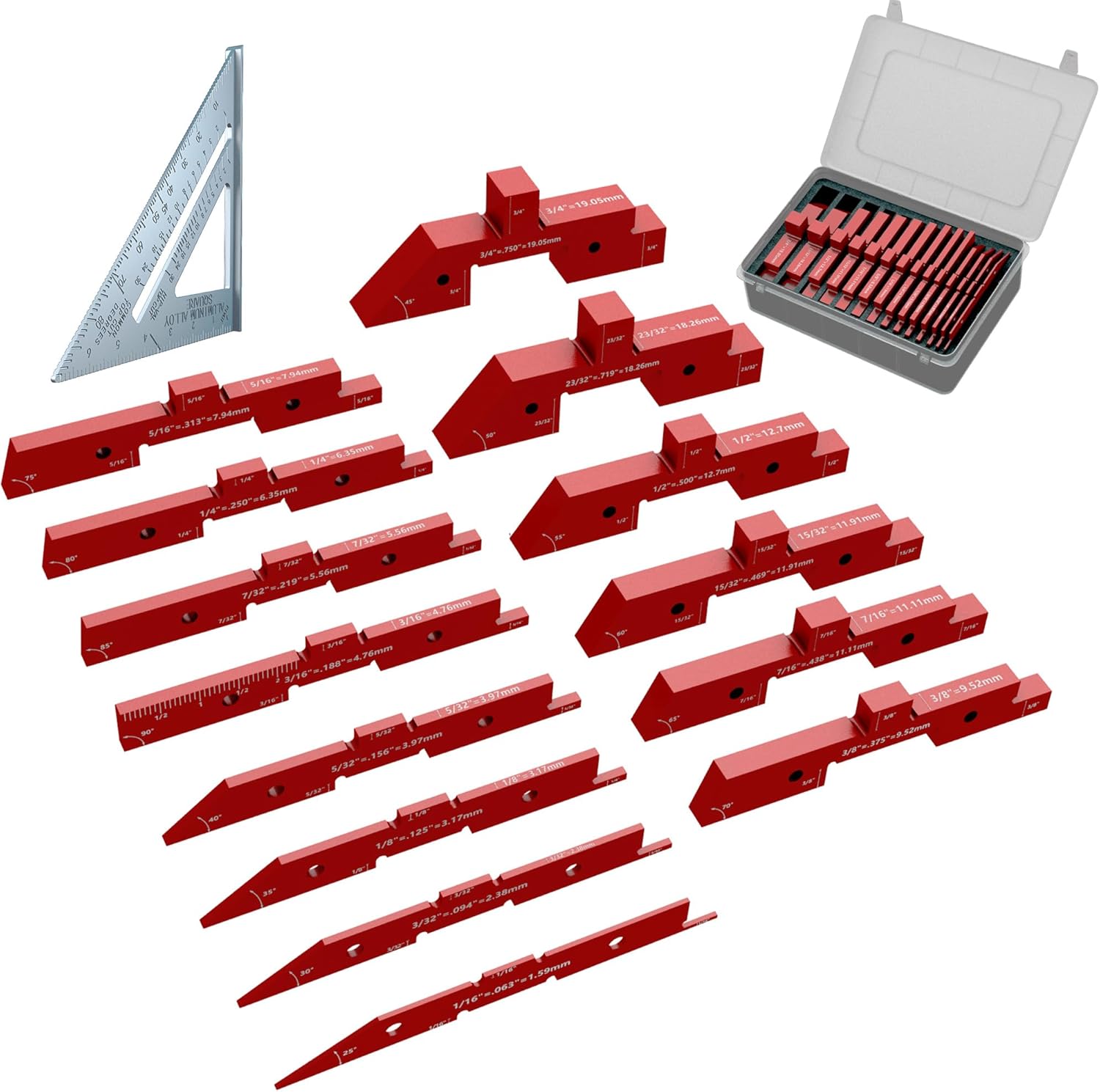 Yqwwda Setup Blocks Woodworking, 14 Pcs Precision Aluminum Router Table ...