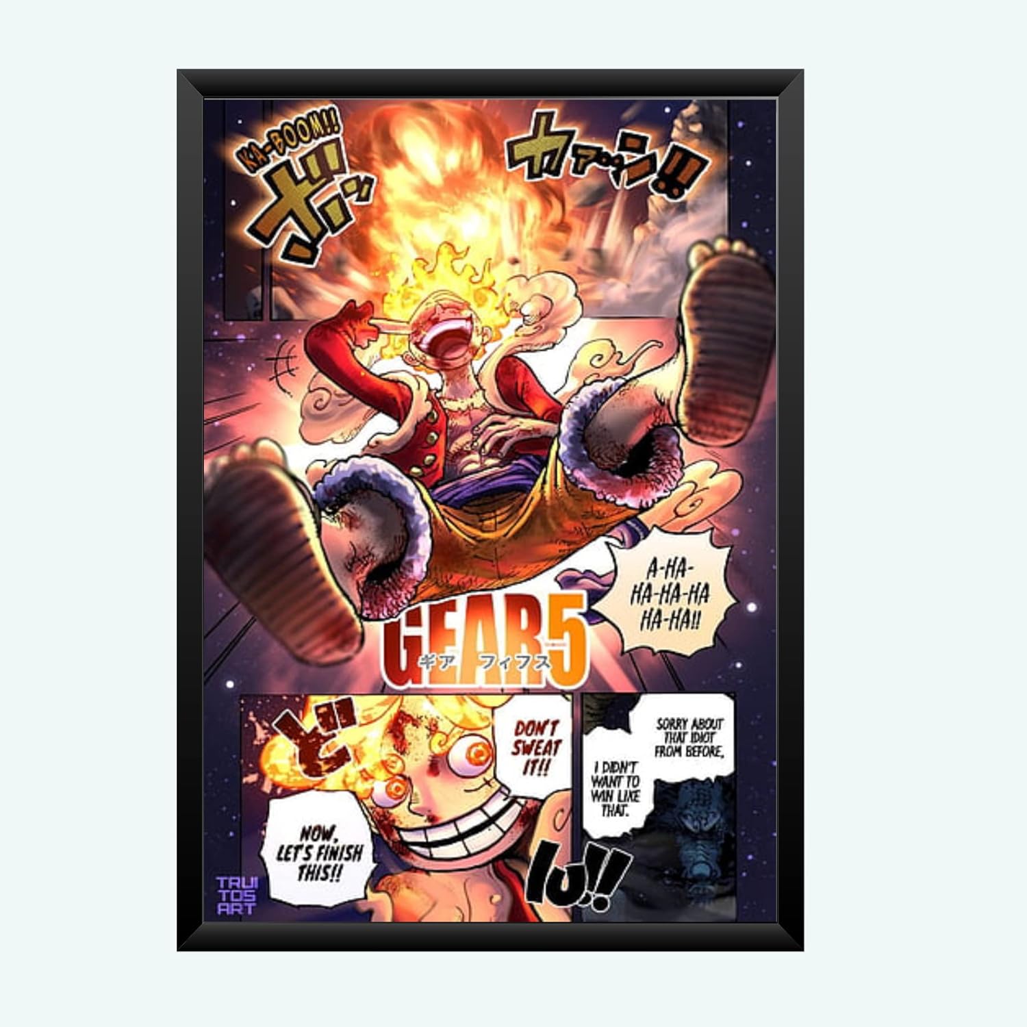 Nokkes Luffy One Piece Anime Cartoon Photo Frame 5X7 Inch Size Photo ...