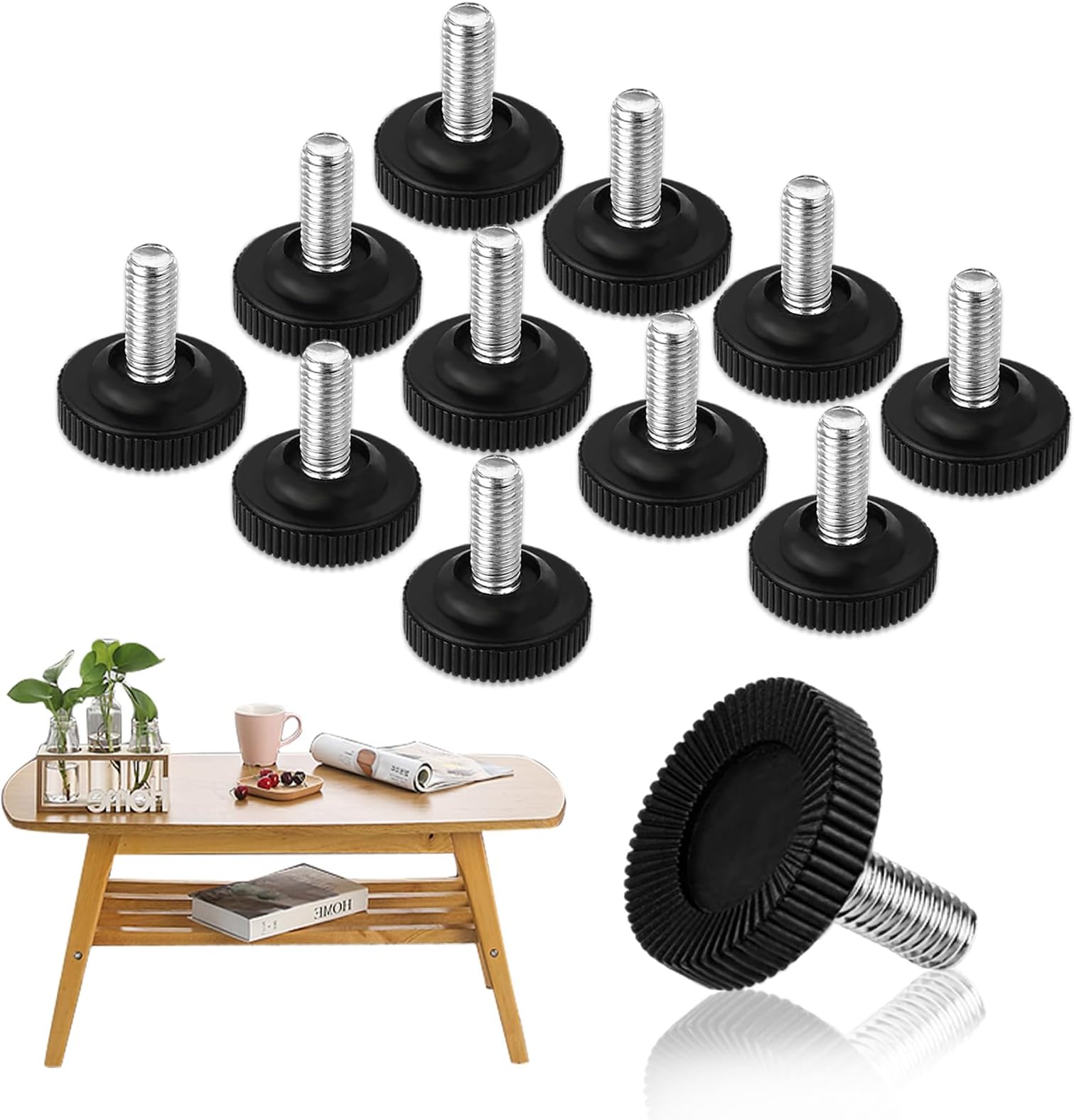 Amazon.com: 4PCS Heavy Duty Leveling Feet M10 Adjustable Furniture ...