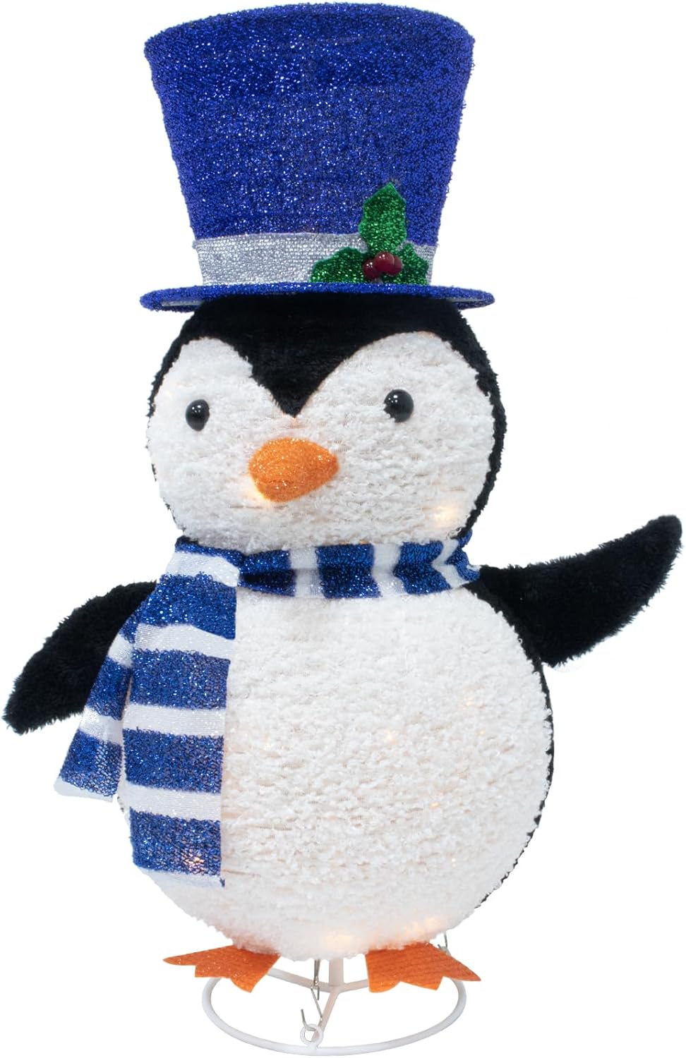 New One 28in Penguin Christmas Decor, Pre-lit 40LED Collapsable Outdoor ...