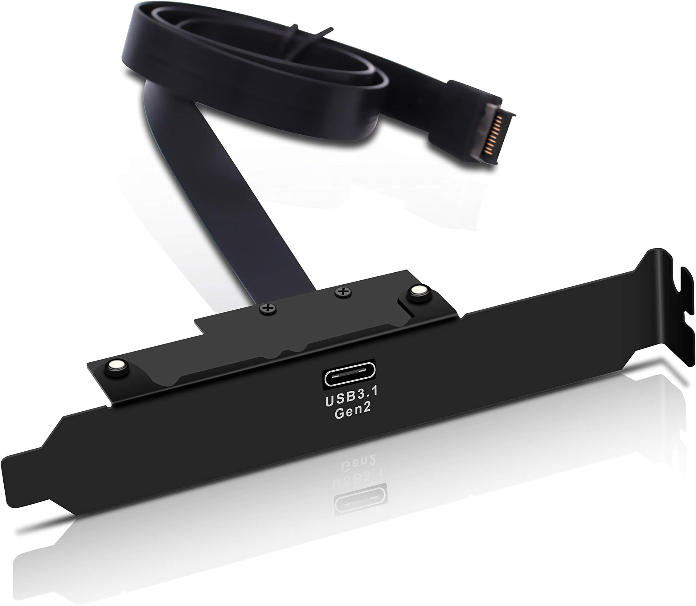 cablecc USB 3.1 Front Panel Header to USB-C Type-C Female Extension ...