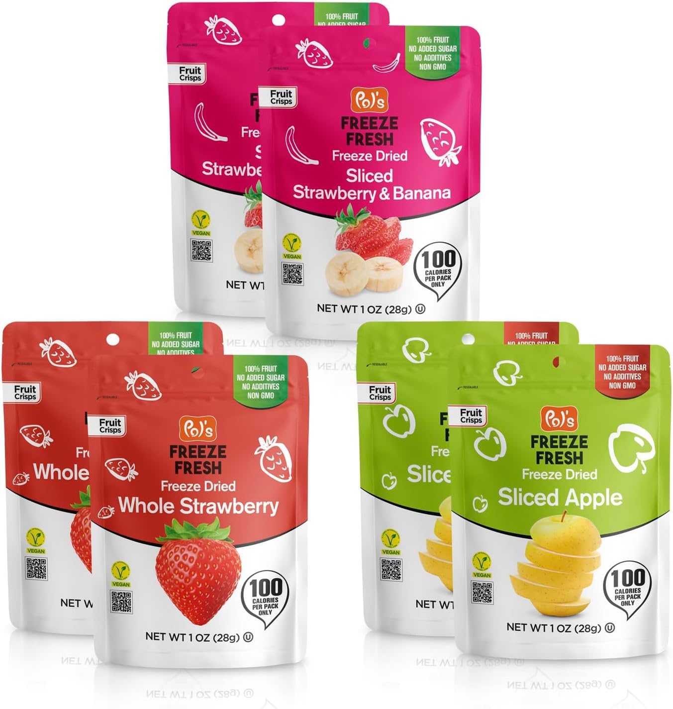 Amazon.com: Pol’s Freeze Fresh - 2 Pack Freeze Dried Whole Strawberry ...