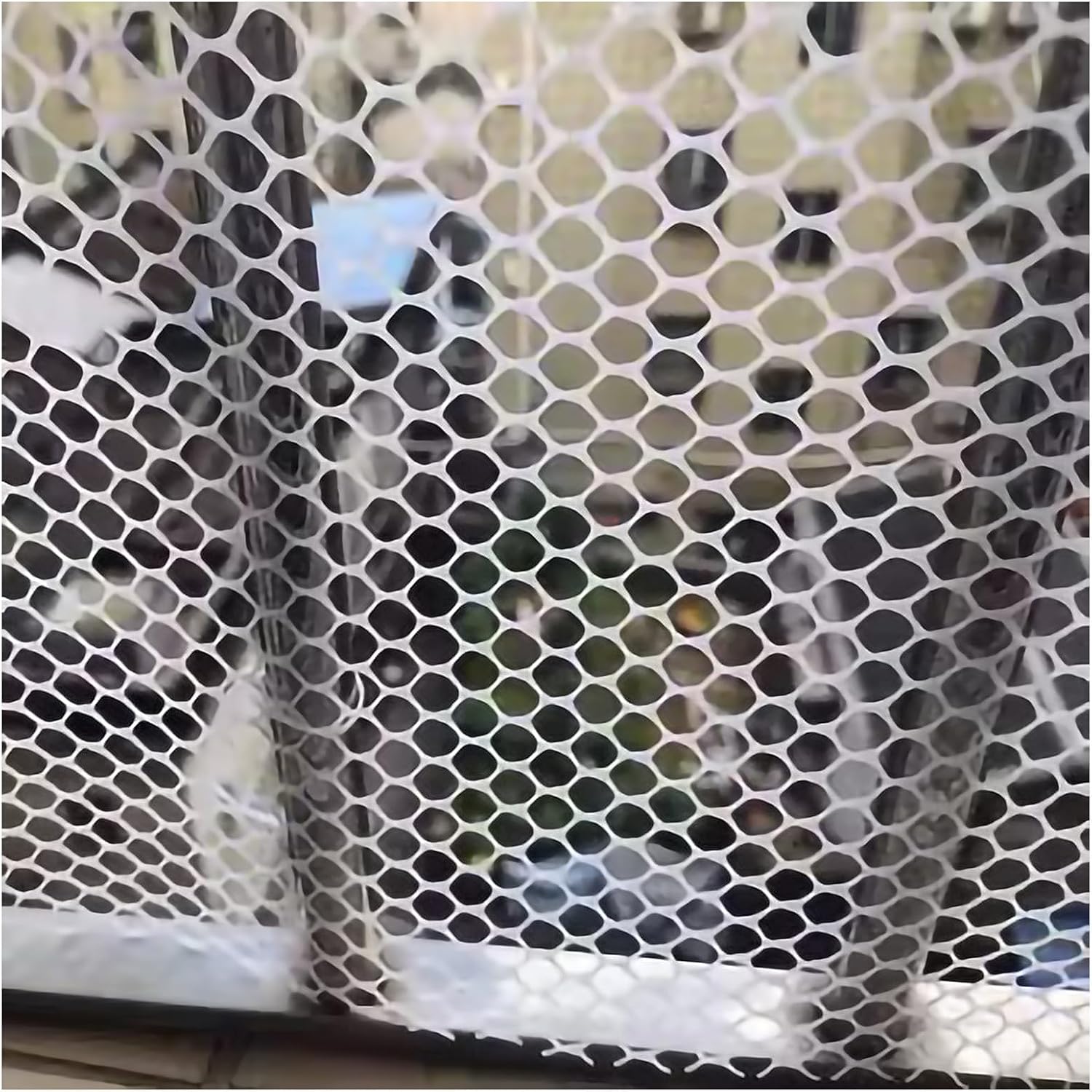 Amazon.com: White Plastic Pet Fencing for Balcony, Garden Netting Mesh ...