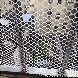 Amazon.com: White Plastic Pet Fencing for Balcony, Garden Netting Mesh ...
