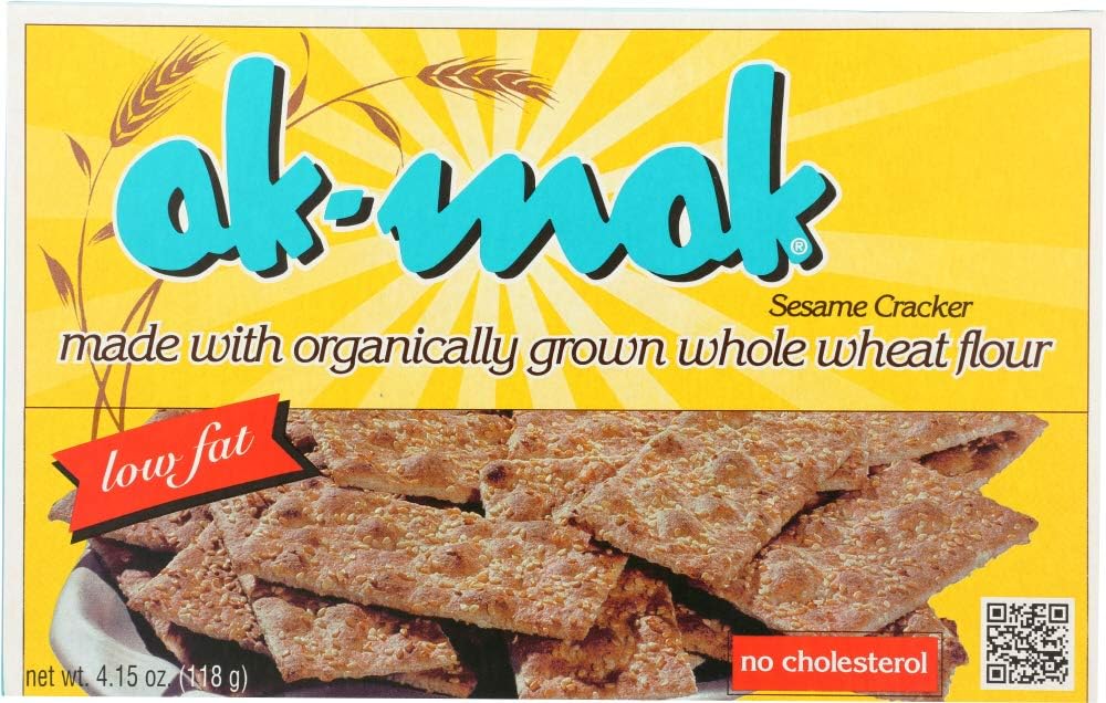 Amazon.com: Ak-Mak, Whole Wheat Flour Sesame Cracker, 4.15 oz (118 g ...