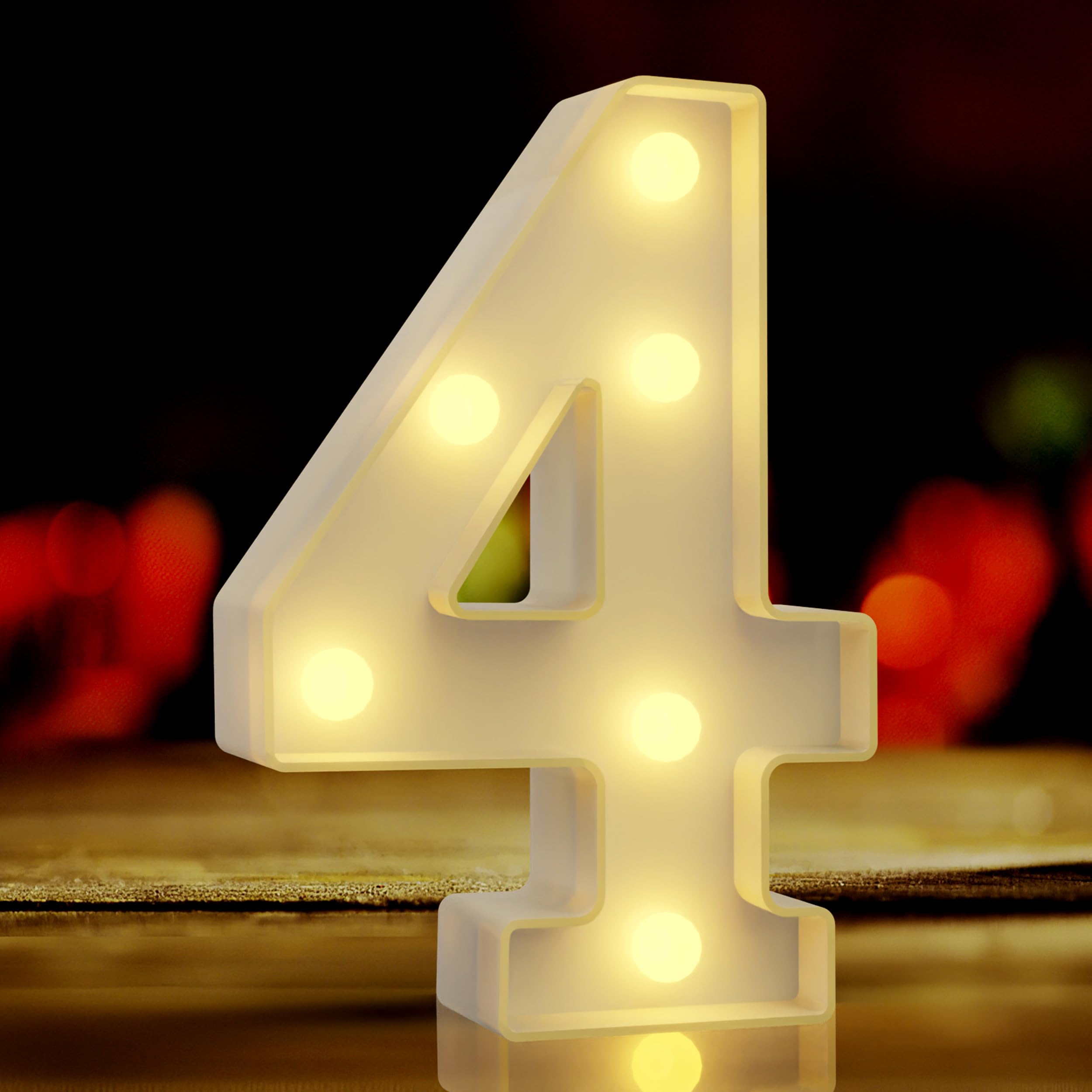 Amazon.com: Marquee Light Up Numbers 4, Marquee Numbers, Led Light ...