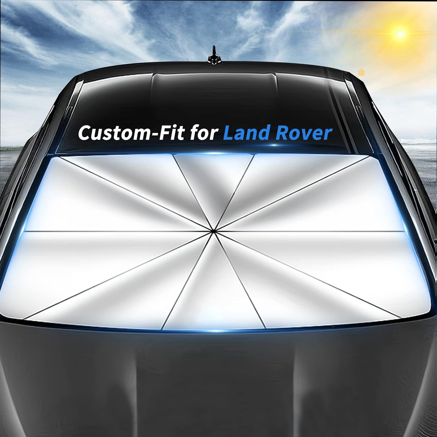 Amazon.com: Custom-Fit for Land Rover Windshield Sun Shade, 360 ...