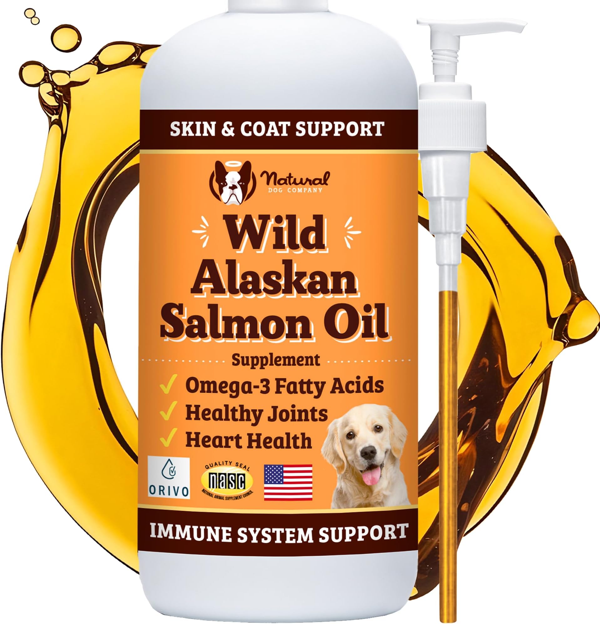 Pooch & Mutt - Natural Salmon Oil Supplement for Dogs and Cats (Rich in ...