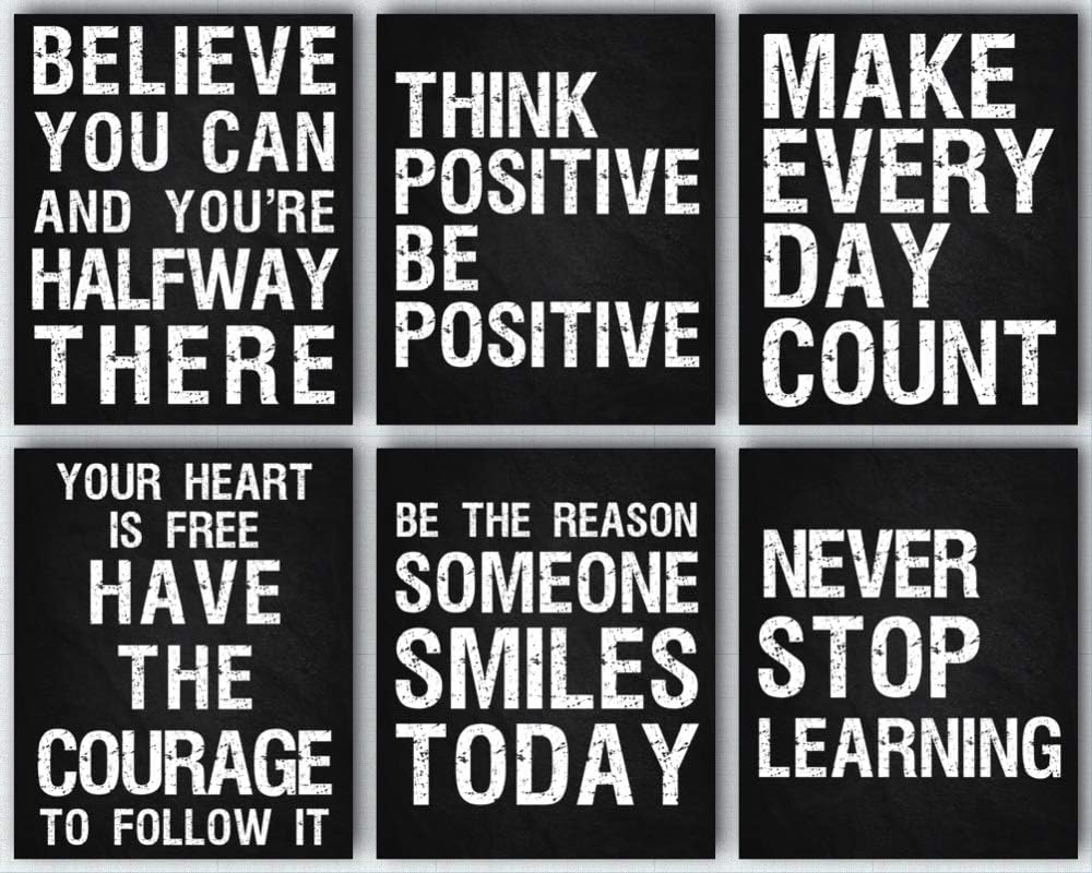 Amazon.com: L&O Goods Motivational Posters | Set Of 6 Inspirational ...