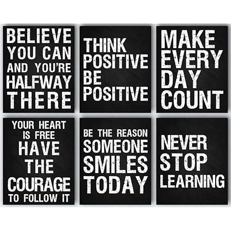 Amazon.com: Inspirational Wall Art Décor Posters For Office, Gym ...