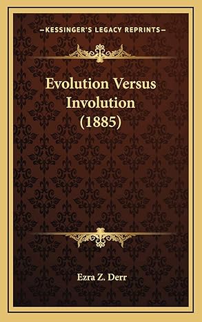 Amazon.co.jp: Evolution Versus Involution (1885) : 本