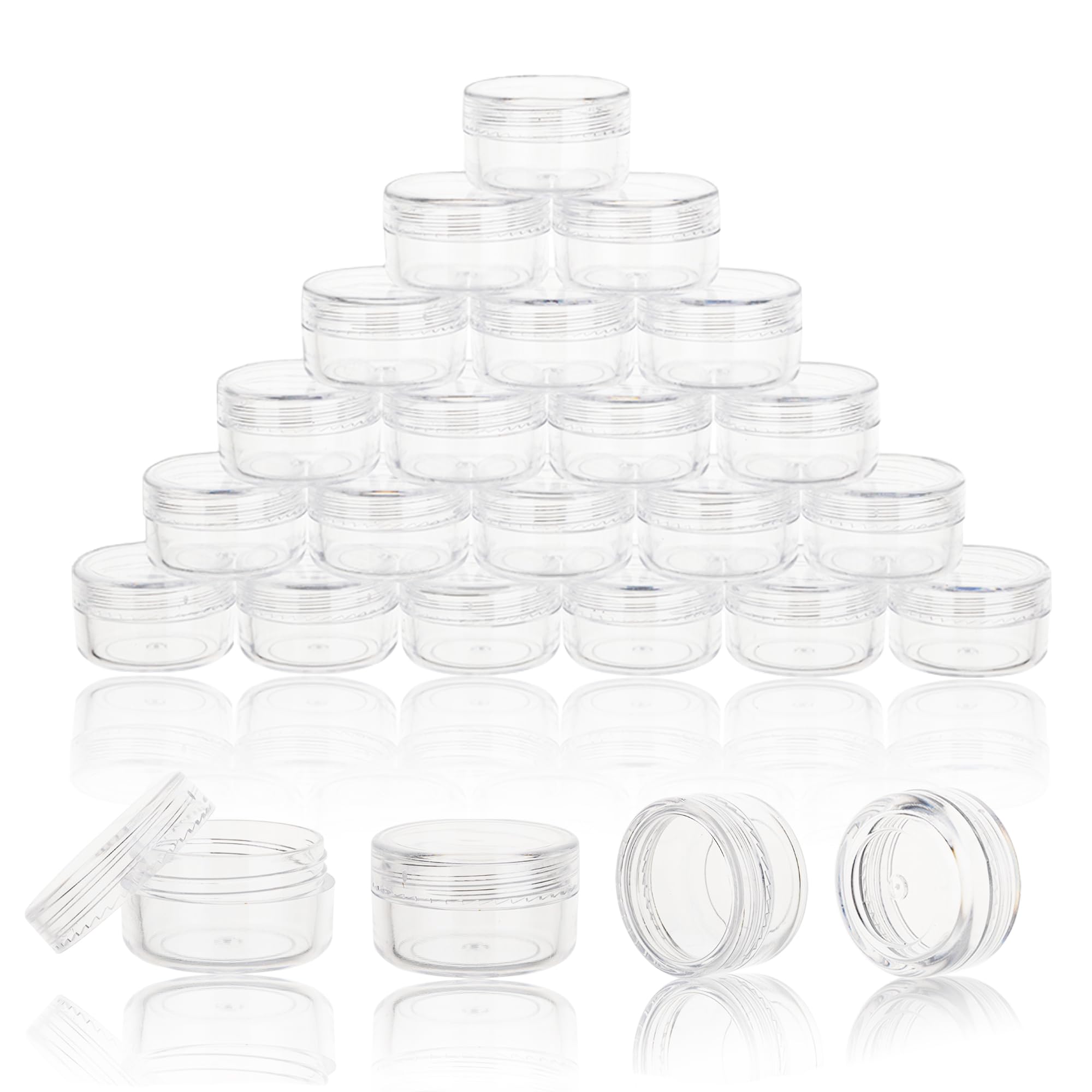 Amazon.com: 25 Count 3 Gram Sample Containers, Clear Lip Balm ...