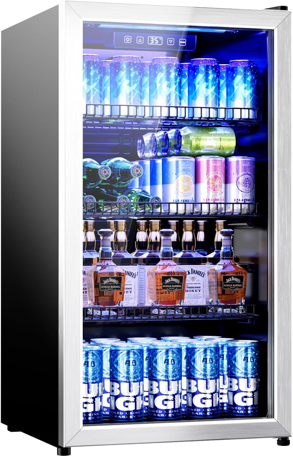 Amazon.com: Ivation 101 Can Beverage Refrigerator | Freestanding Ultra ...