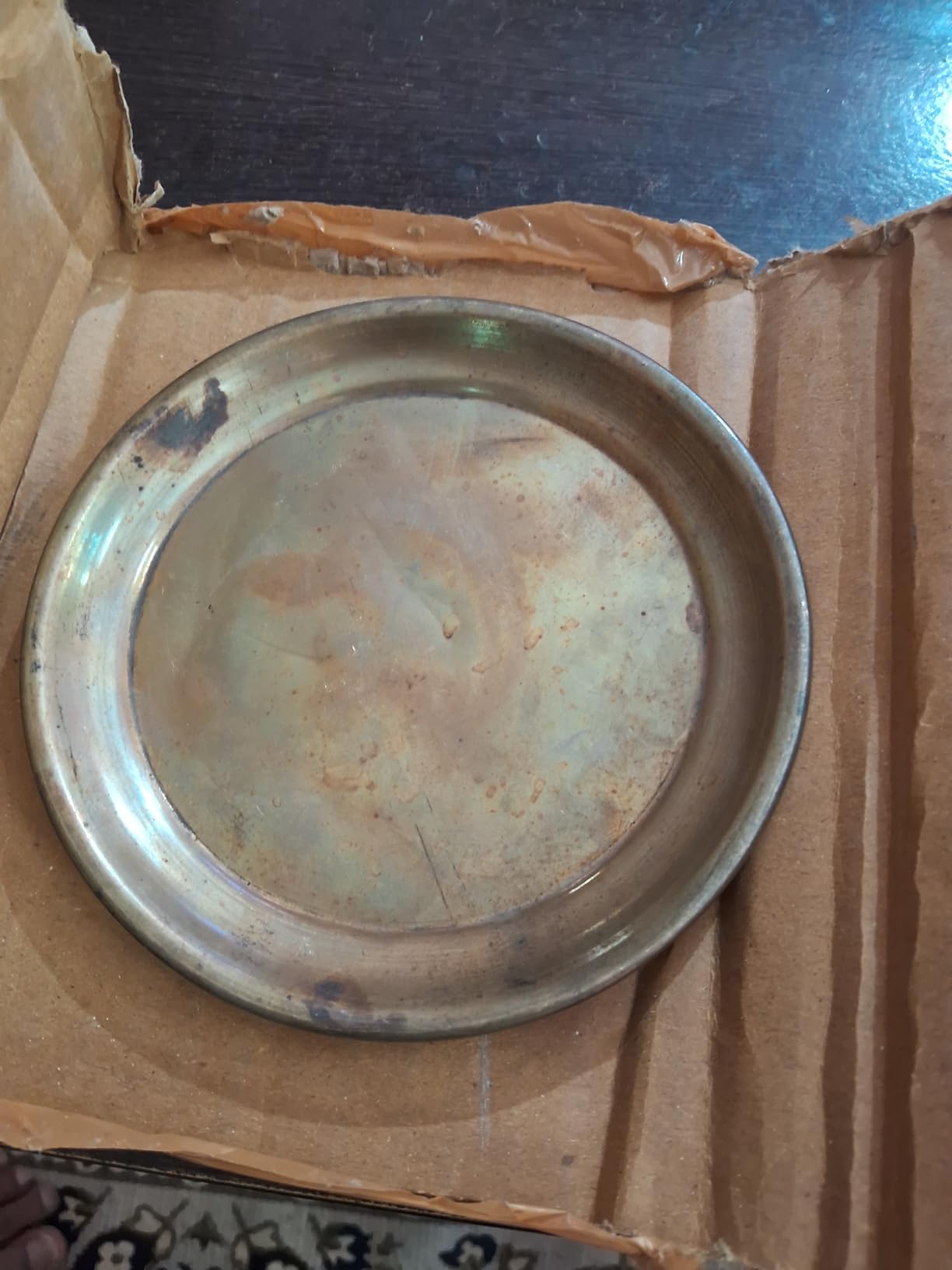 KUHA Brass Pooja Plate/Pital Thali for Puja, harathi Plate, Aarti thali ...