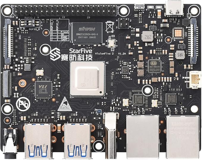 Amazon.com: waveshare VisionFive2 RISC-V Single Board Computer, StarFive JH7110 Processor with ...