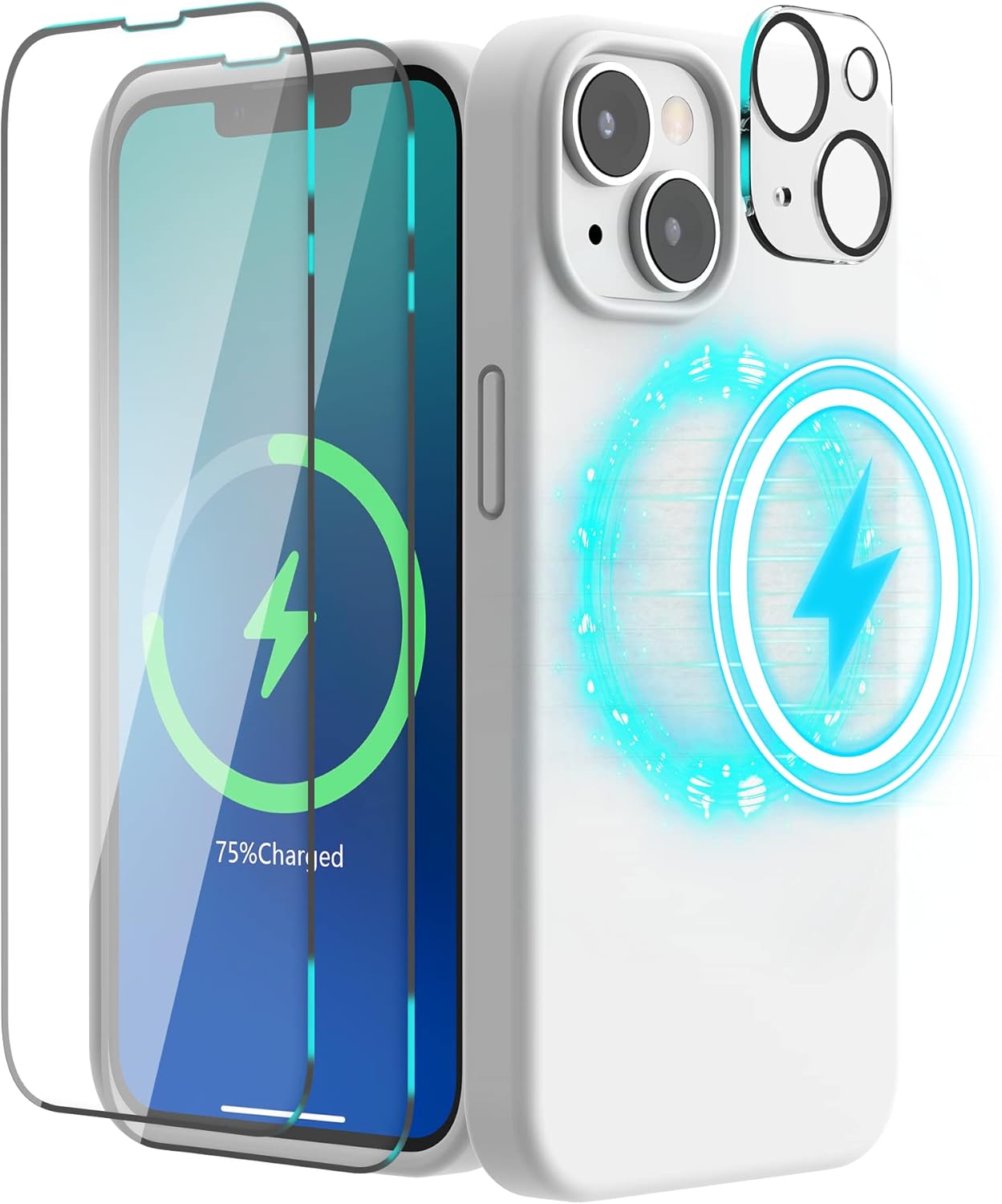 Amazon.com: SURPHY (4 in 1) Designed for iPhone 14 Plus Case Compatible ...