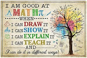 Amazon.com: I Am Good At Math Poster/Canvas - Art Picture Home Decor ...