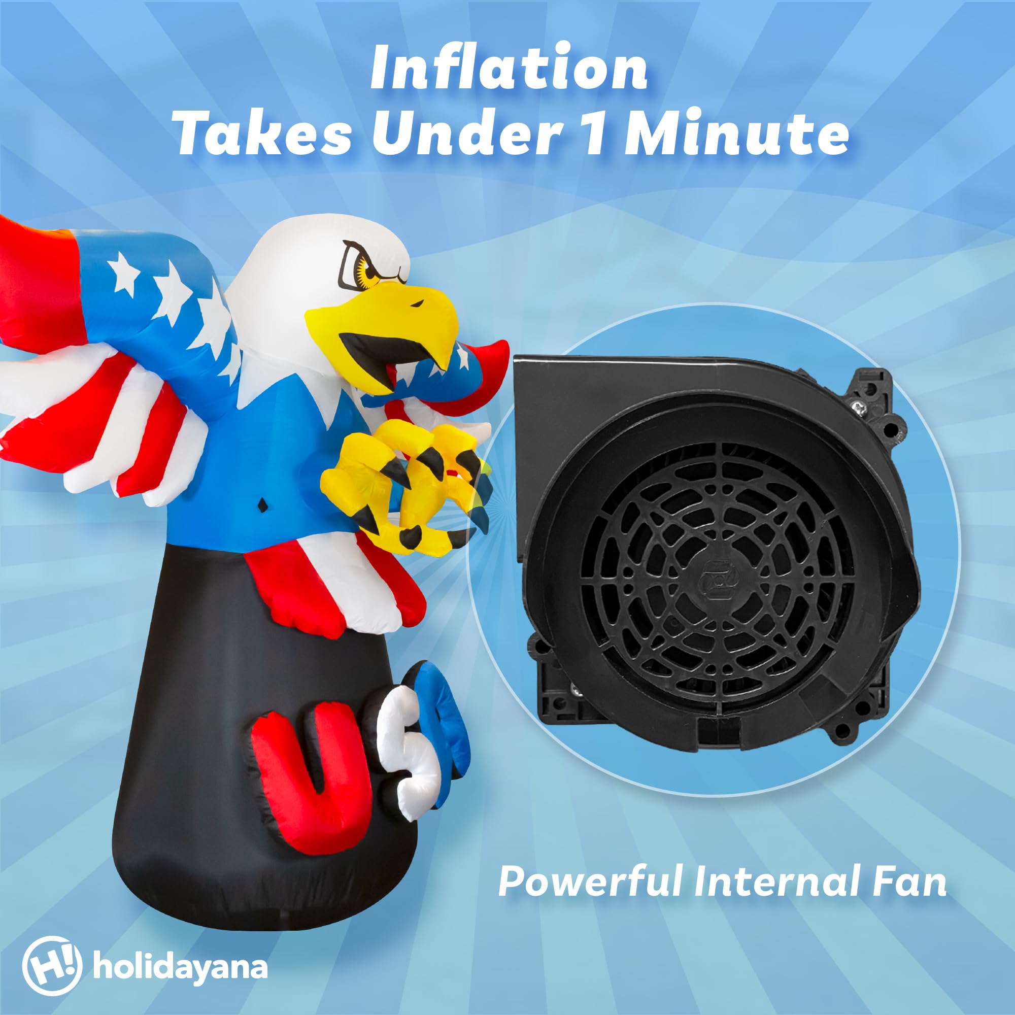 Snapklik.com : Holidayana 4th Of July Inflatable 6ft USA Eagle ...