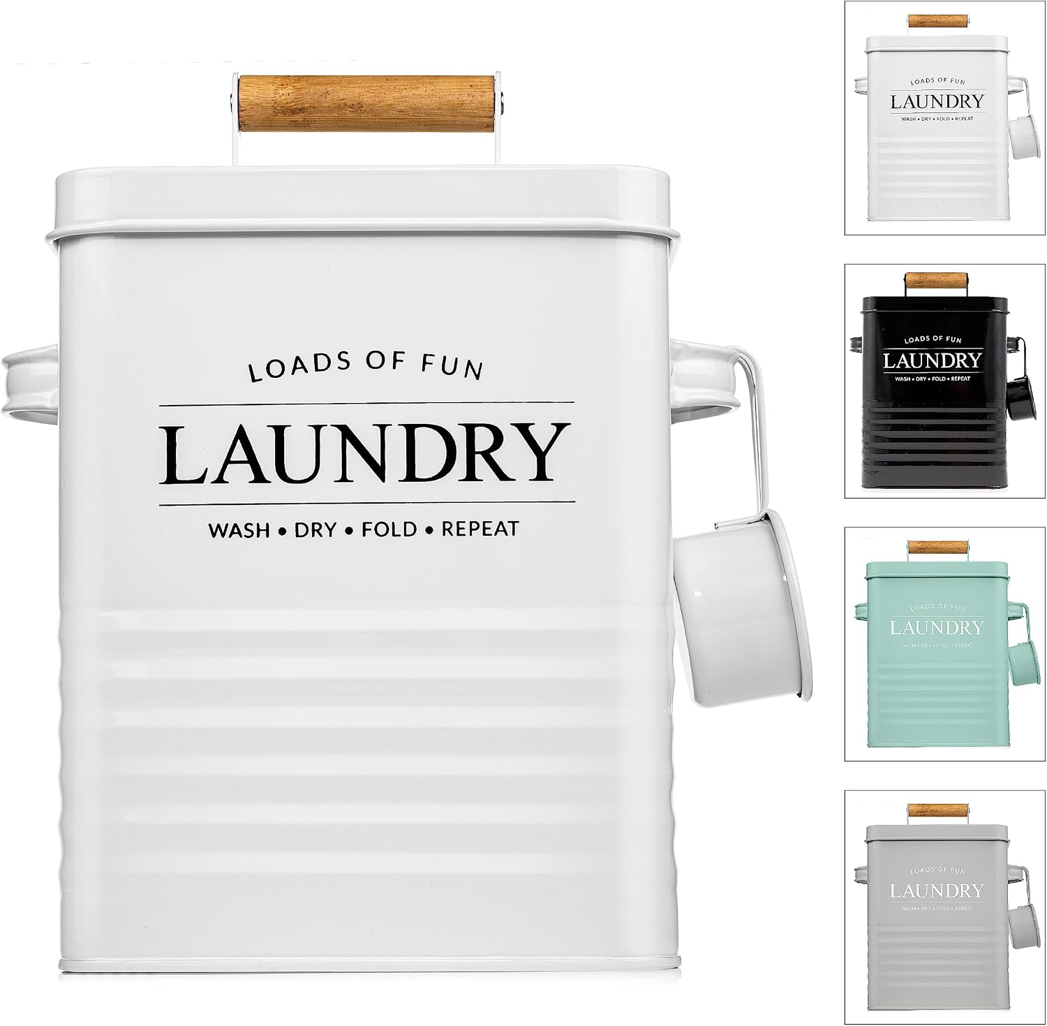 Amazon.com: Calindiana Modern Farmhouse Metal Laundry Soap Dispenser ...