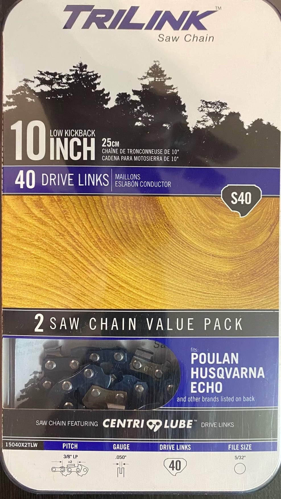 Amazon.com: TriLink 12 Inch Saw Chain: 2 Chain Value Pack : Patio, Lawn ...