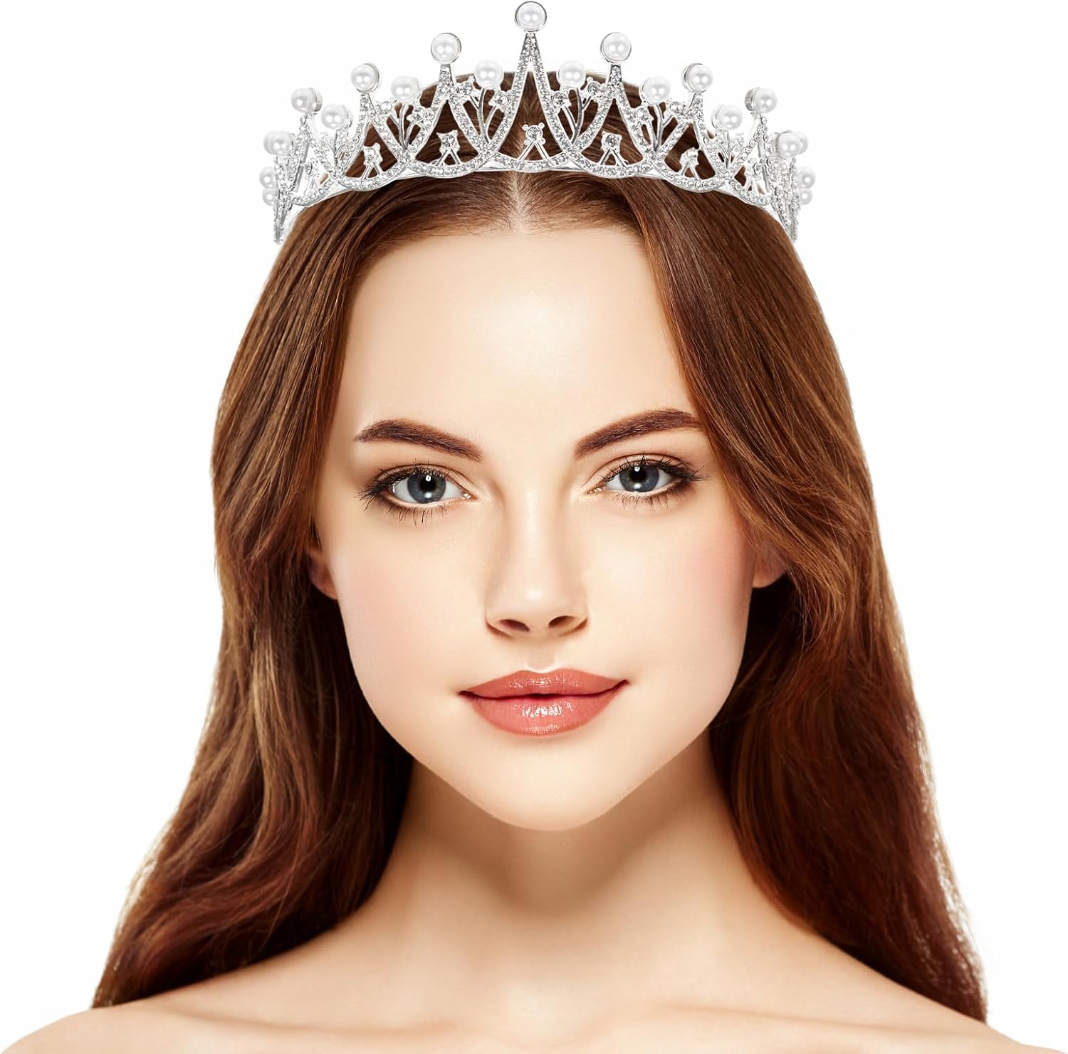 Couronne Princesse, Layhou Couronne de Perles en Cristal Strass ...