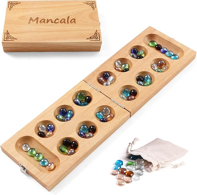 Amazon.com: Ceebyfa Mancala Board Game for Kids, Adults & Family ...