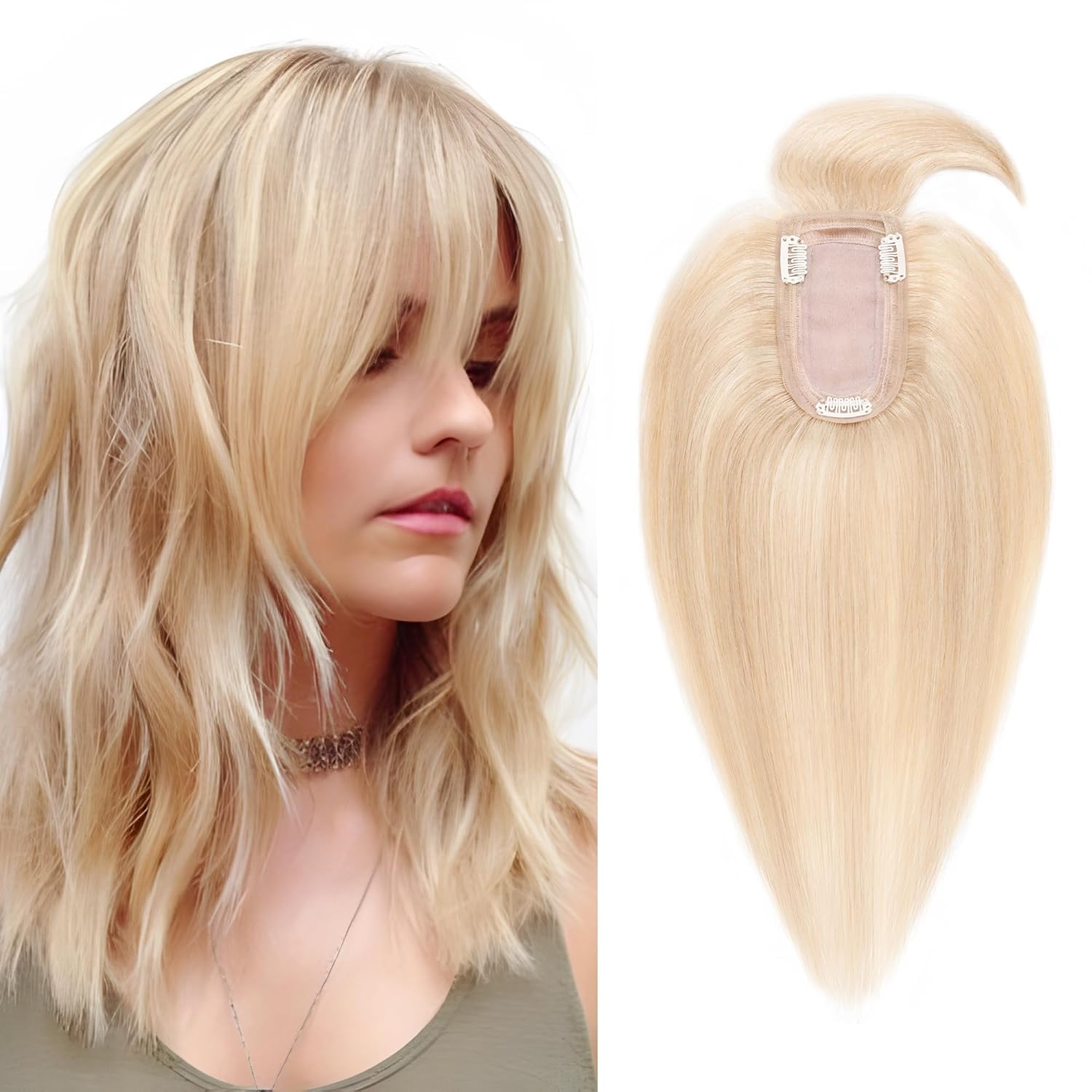 Amazon.com : SEGO Hair Toppers for Women Real Human Hair for Thinning ...