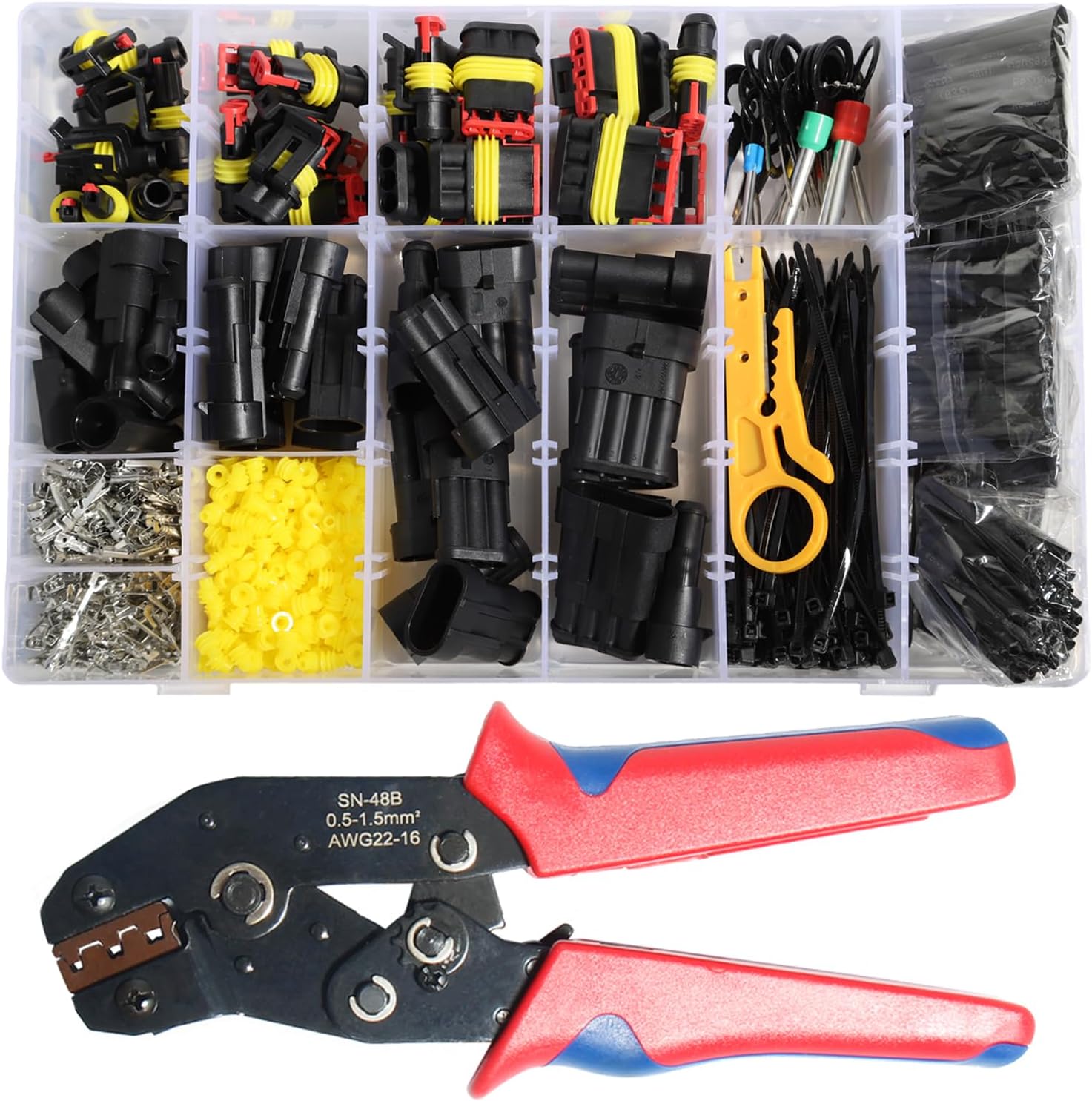 Amazon.com: shengbowi Car Terminals Plug Male Female 16-20AWG ...