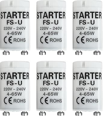 Richstory 6Pcs Fluorescent Tube Starter, 4-65w/220-240V Fluorescent ...