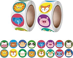 Amazon.com: 1000 PCS Motivational Stickers for Kids, 1 Inch Animal ...