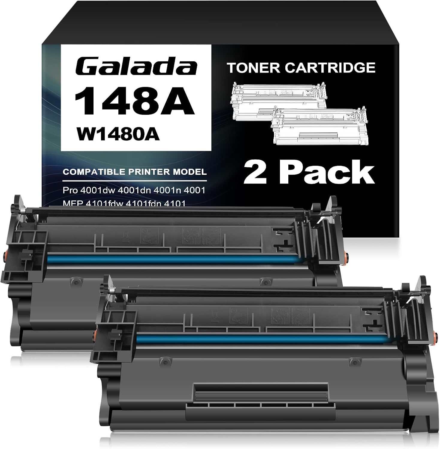 Amazon.com: 148A W1480A Black Toner Cartridge Replacement for HP 148X ...