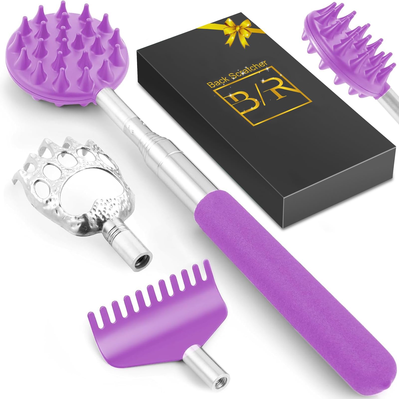 Amazon.com: TUKUOS Telescoping Back Scratcher with 4Pcs Detachable ...