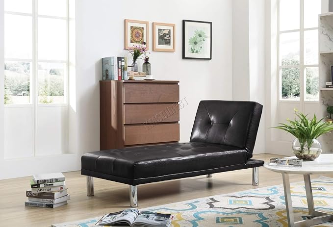 WestWood Modern Luxury Chaise Longue Single Sofa Bed 1 Seater Couch ...