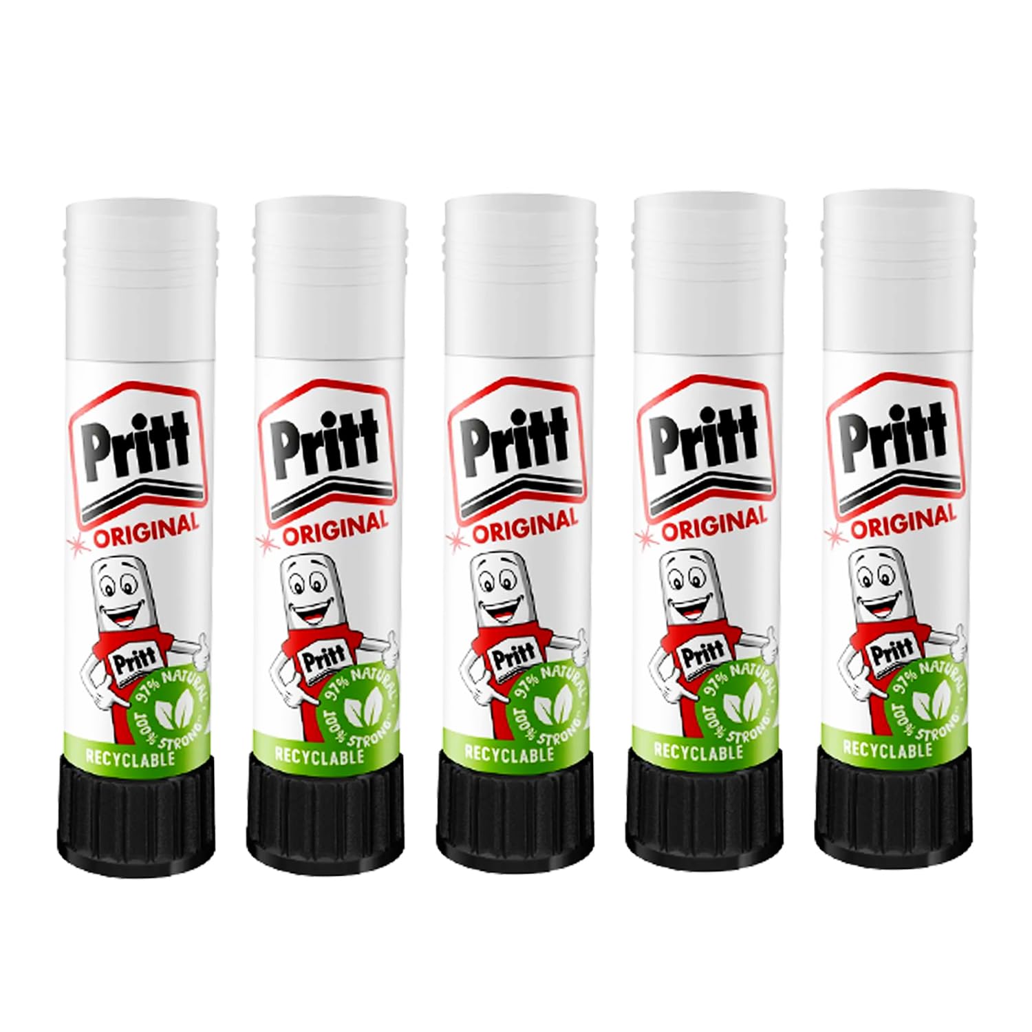 Pritt Glue Sticks 11g Each - 90% Natural, Strong Hold, Child-Friendly ...