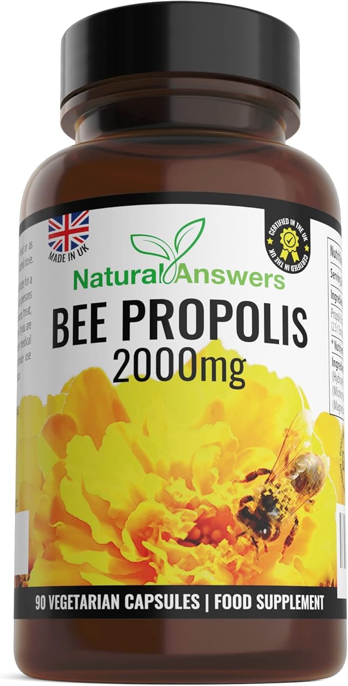 90 Capsules Pure Bee Propolis 2000mg - 1000mg Per Capsule, 2000mg per ...