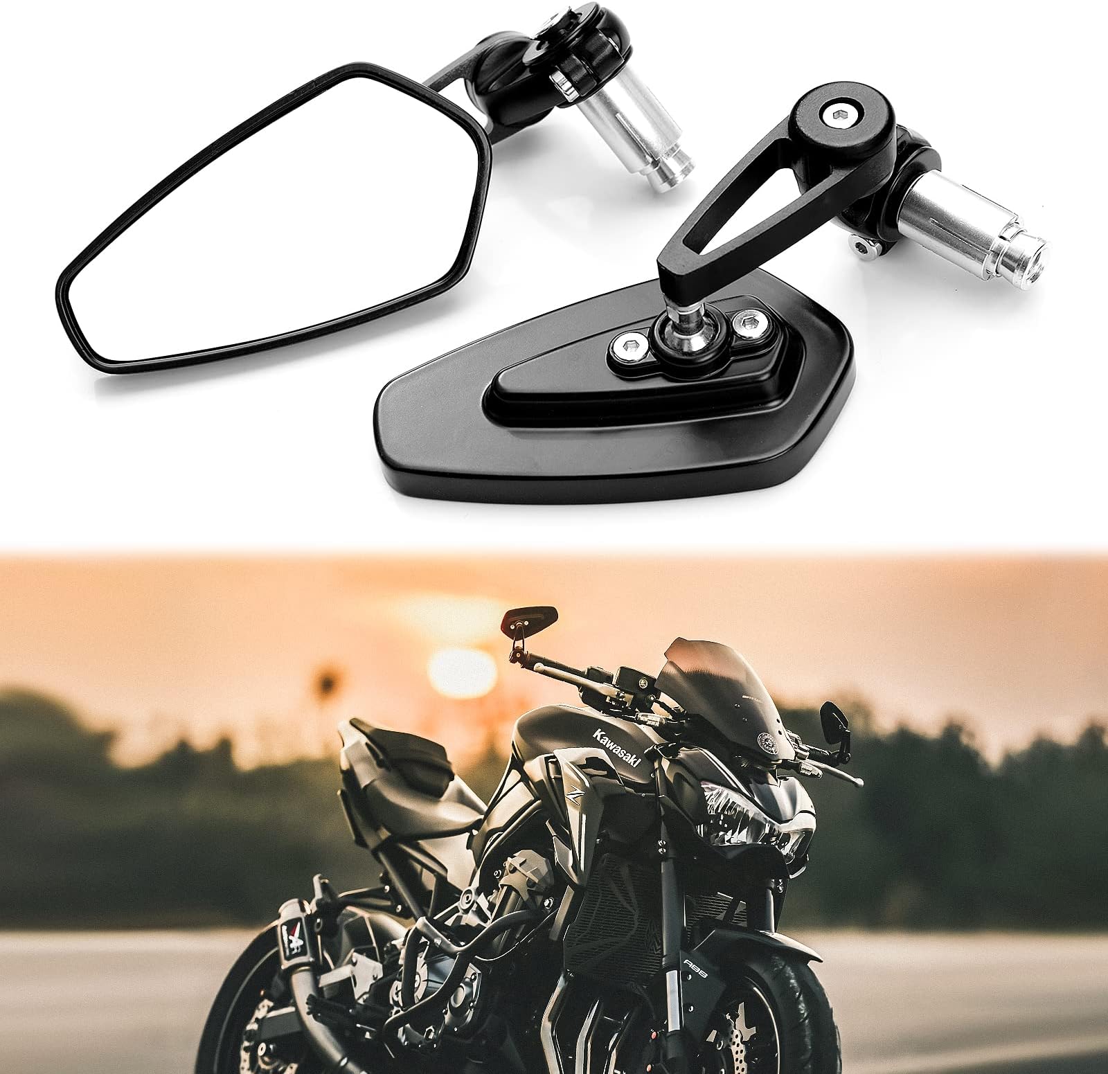 Amazon.com: goodfitment - Motorcycle Handlebar Bar End Mirror ...