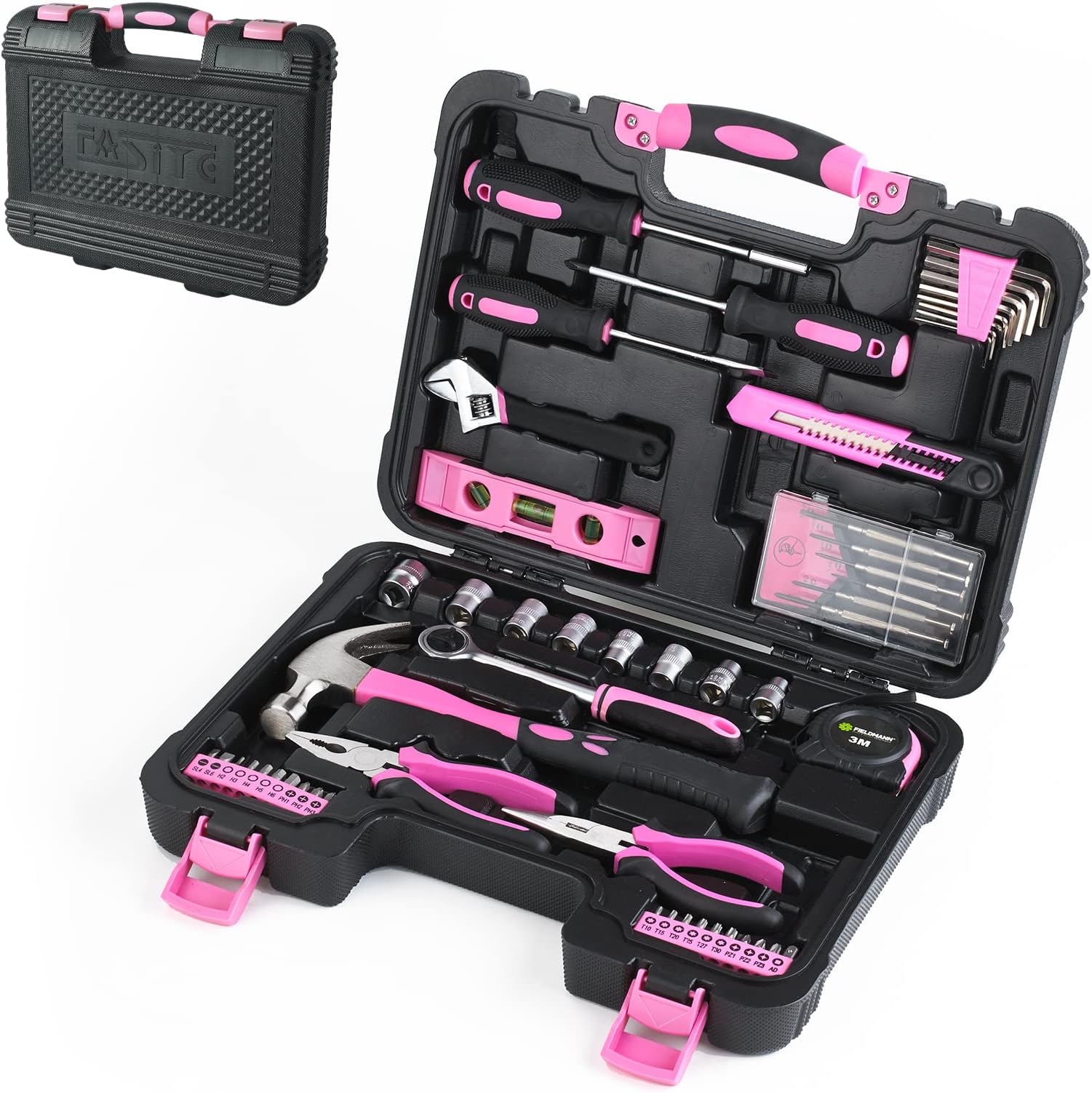 Amazon.com : 40-Piece All Purpose Household Pink Tool Kit for Girls ...